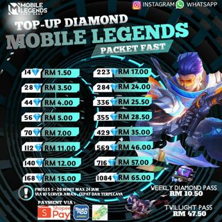 Mobile Legends Diamond, Video Gaming, Video Games, Nintendo on Carousell