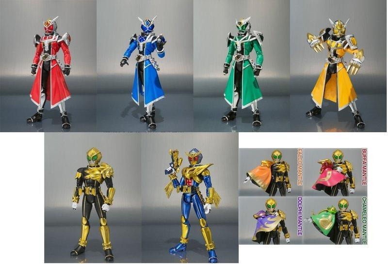 正版 SHF 假面騎士 WIZARD 水龍 火龍 風龍 土龍 + 假面騎士 Beast 披肩 HYPER , 書籍、休閒與玩具, 玩具、公仔 ...