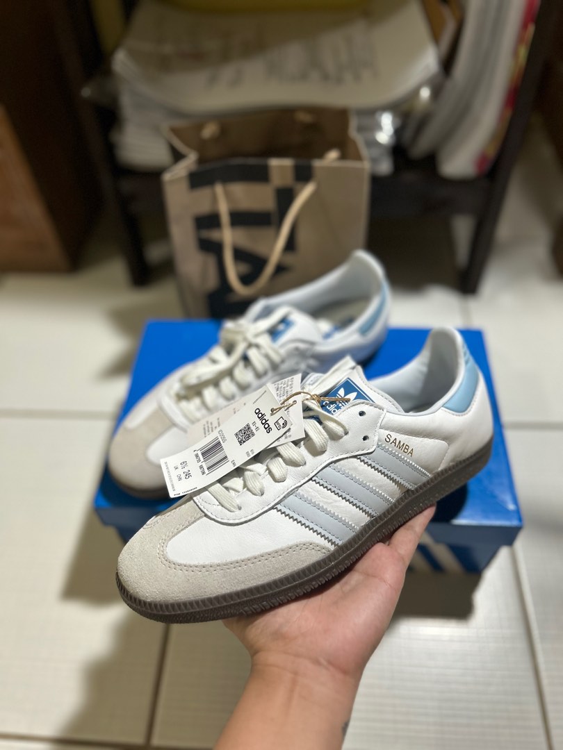 ADIDAS SAMBA HALO BLUE, Women's Fashion, Footwear, Sneakers on Carousell