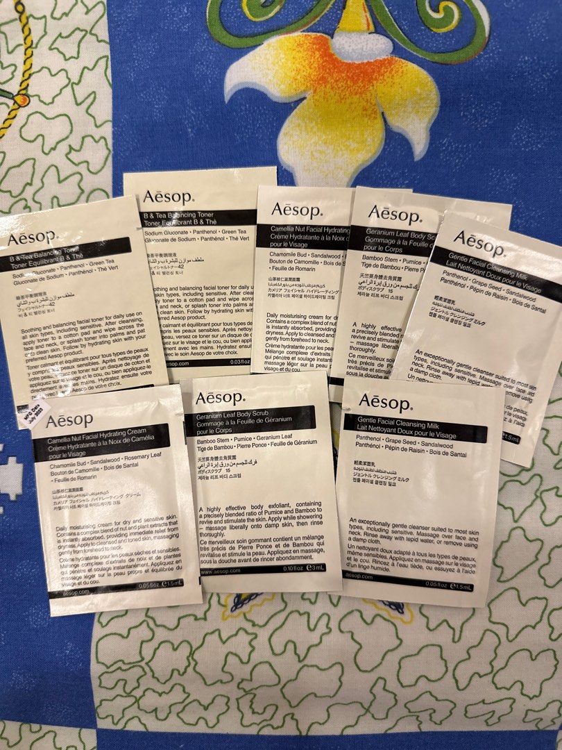 Aesop samples, Beauty & Personal Care, Face, Face Care on Carousell