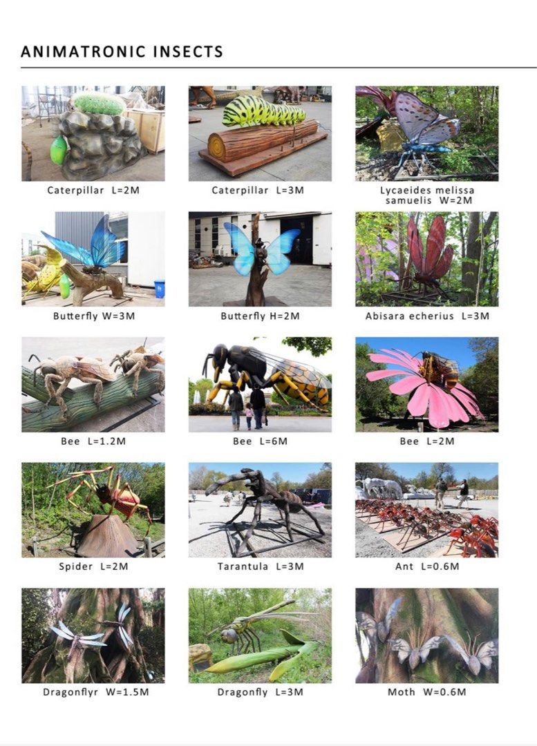 Animatronic 3D Leopard Cat Robots Insects Polar Bear Monkey Lion Boa ...