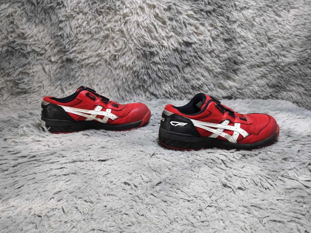 Asics Red Black Leather Sneakers, Men's Fashion, Footwear, Sneakers on Carousell
