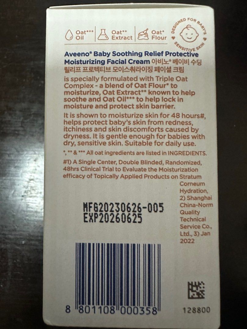 Aveeno baby - Baby soothing relief facial cream, Babies & Kids, Bathing ...