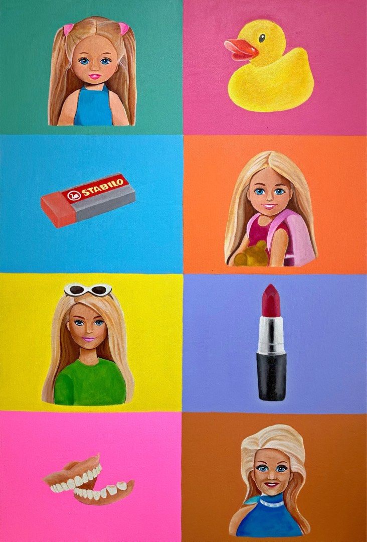 Barbie portrait painting | open for customisation, Hobbies & Toys ...