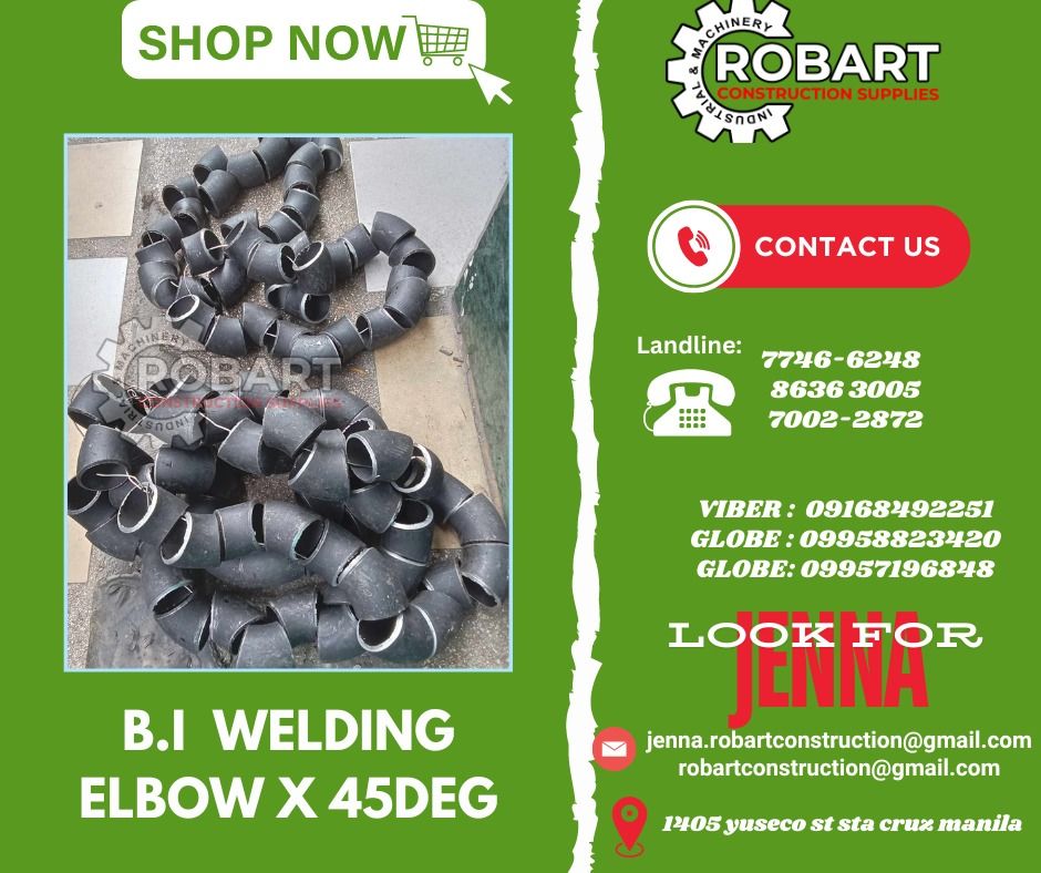 bi welding elbow x 45deg, Commercial & Industrial, Construction Tools ...