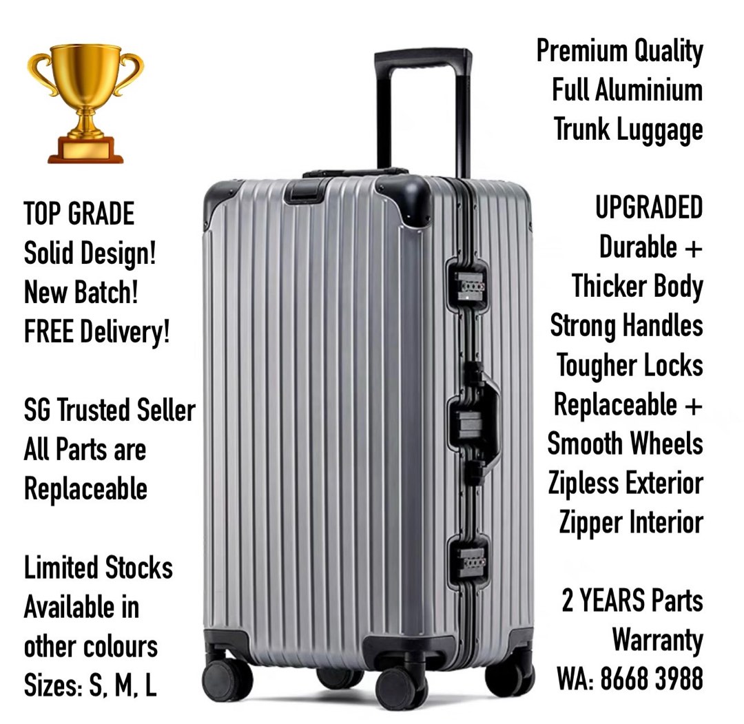 Big Spacious Durable Luggage Premium Quality Metal Travel Luggage Bag ...