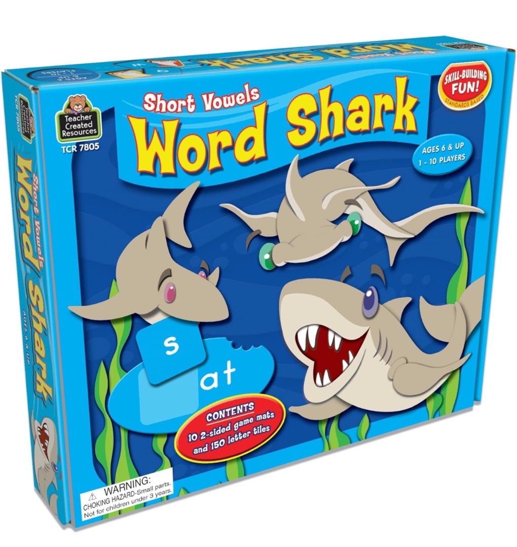 BNIB Teacher Created Resources Consonant Short Vowels Word Shark Game ...