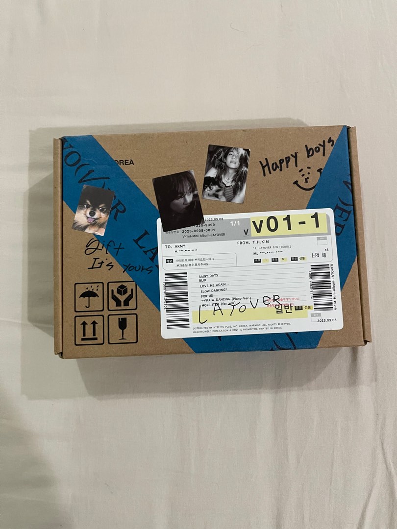 BTS V Layover Album (Blue Version) - COMPLETE INCLUSIONS, Hobbies ...