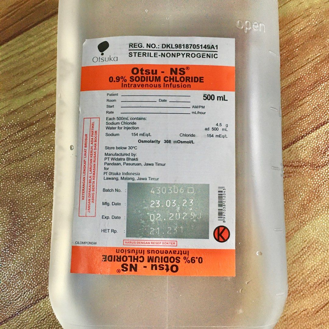 Cairan Infus Nacl / Sodium Chloride 500ml, Serba Serbi, Others di Carousell