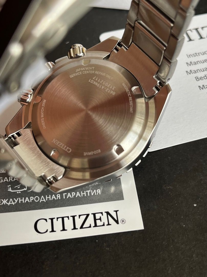 Citizen Marine Diver Watch Eco-Drive CA0820-50X Green Dial Silver Steel ...