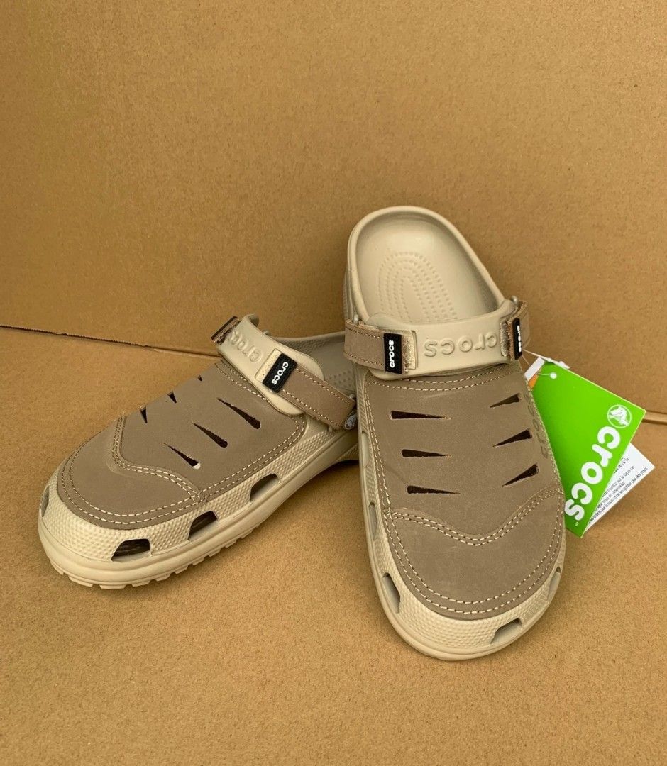 Crocs Bogota ROOMY FIT Black Gray Leather Front, Men's Fashion ...