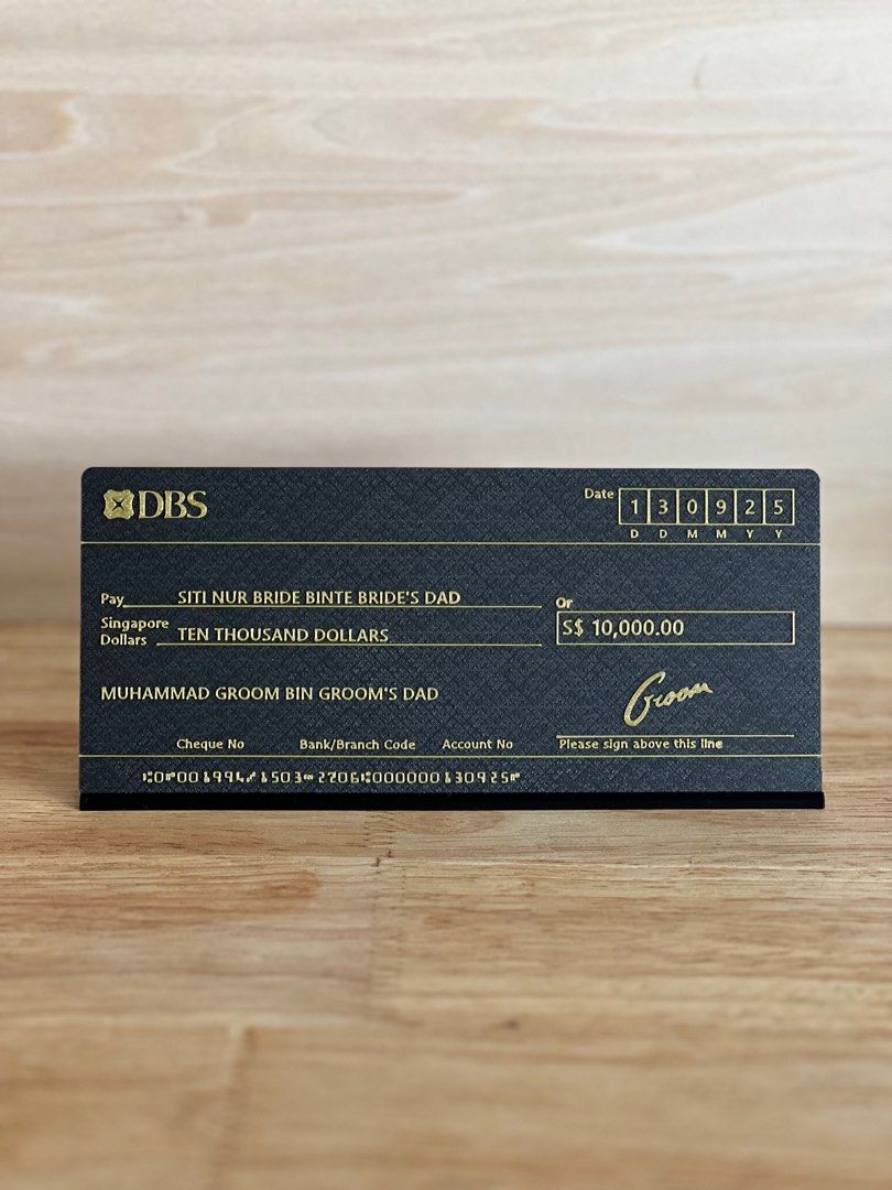 Custom Mock Cheque, Hobbies & Toys, Stationery & Craft, Handmade Craft ...