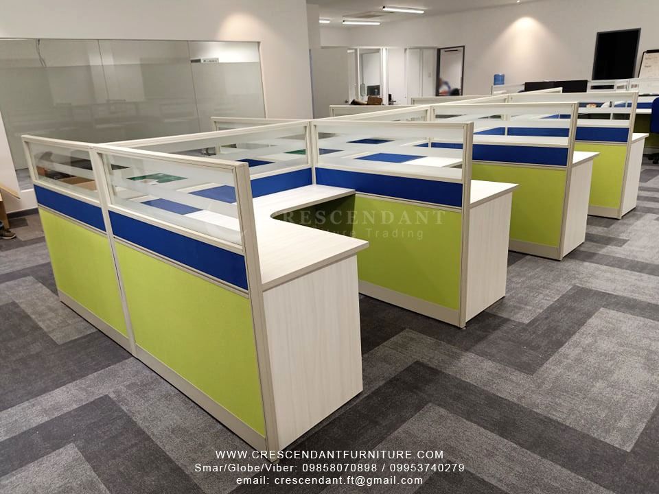 CUSTOMIZED L-SHAPE WORKSTATION PARTITION, Furniture & Home Living ...