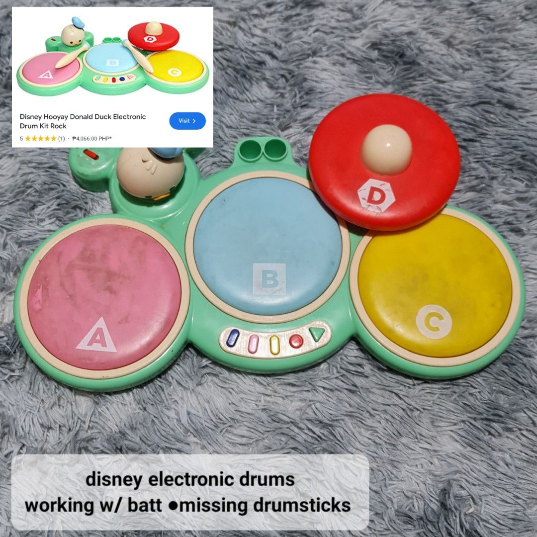 Disney Donald Duck Electronic Drums, Hobbies & Toys, Toys & Games on ...