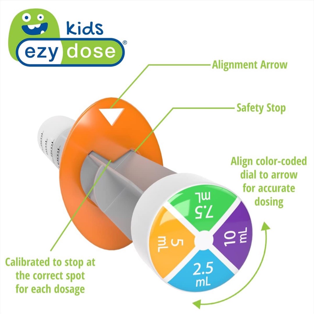 Ezy Dose Kids Baby Oral Syringe & Dispenser, Easy Design for Liquid ...