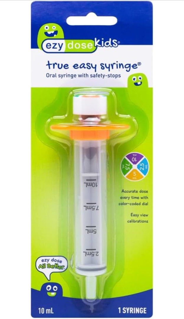 Ezy Dose Kids Baby Oral Syringe & Dispenser, Easy Design for Liquid ...