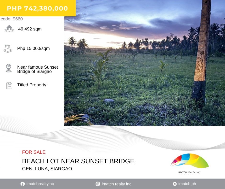 For Sale: Beach Lot in Gen Luna Siargao near Sunset Bridge, P742.38M, Property, For Sale, Lot on ...
