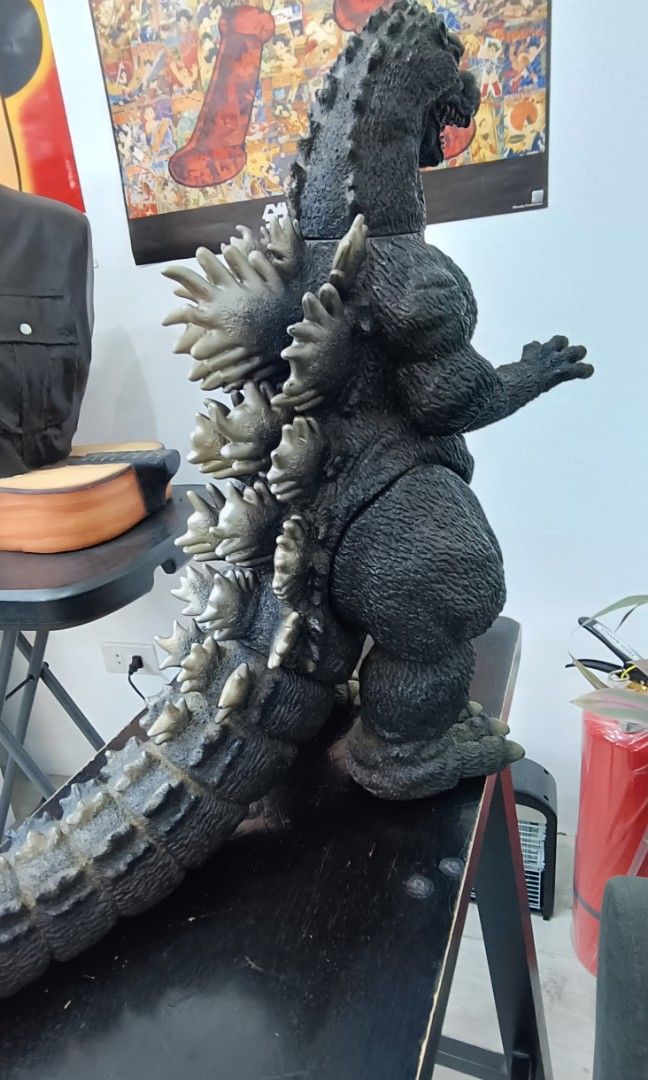 GIANT XL 1991 BANDAI GODZILLA 14-Inch Figure VS King Ghidorah 30" Head ...