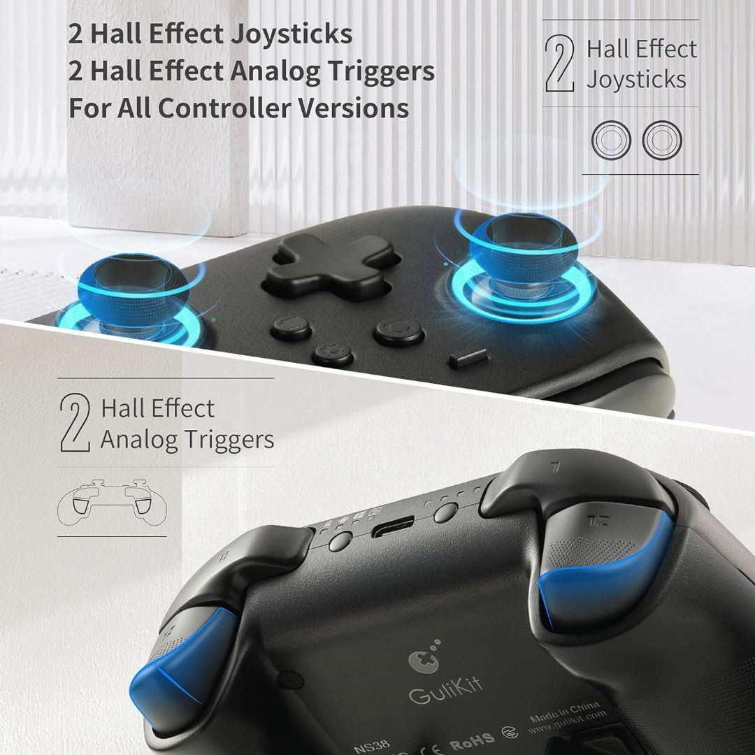 GuliKit KK3 Pro Kinking 3 Wireless Controller for Switch/Switch OLED ...
