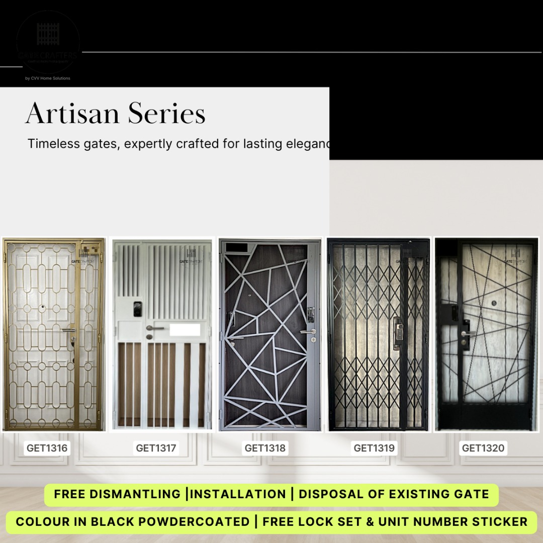 HDB Mild Steel Gate | Glass Gate | Metal Gate- Artisan gates for ...