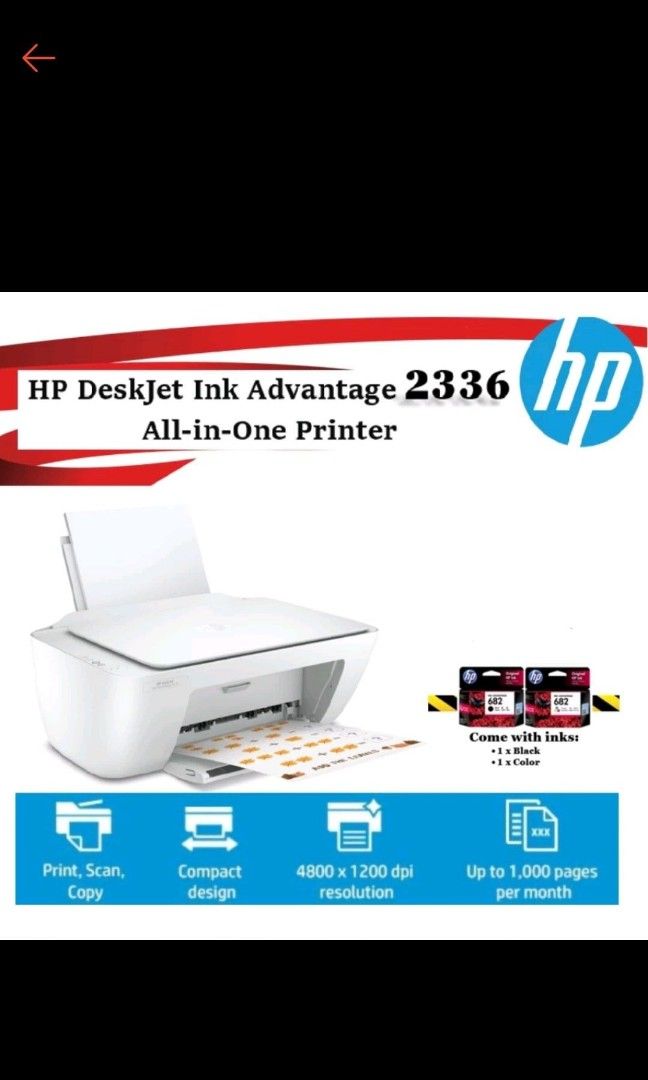 HP DESKJET INK ADVANTAGE 2336, Computers & Tech, Printers, Scanners ...