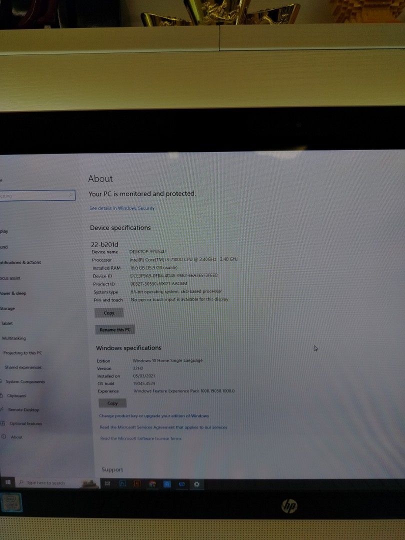 HP TOUCHSMART 22-B201D ALL-IN-ONE PC including keyboard hp, Computers ...