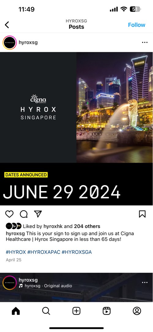 Hyrox singapore ticket mens open, 門票＆禮券, 活動門票 - Carousell