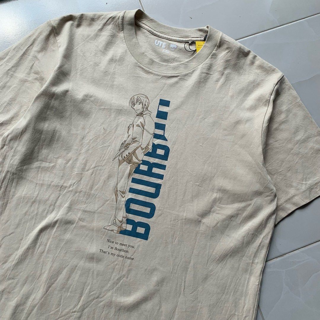 KAOS UNIQLO X DETECTIVE CONAN, Fesyen Pria, Pakaian , Atasan di Carousell