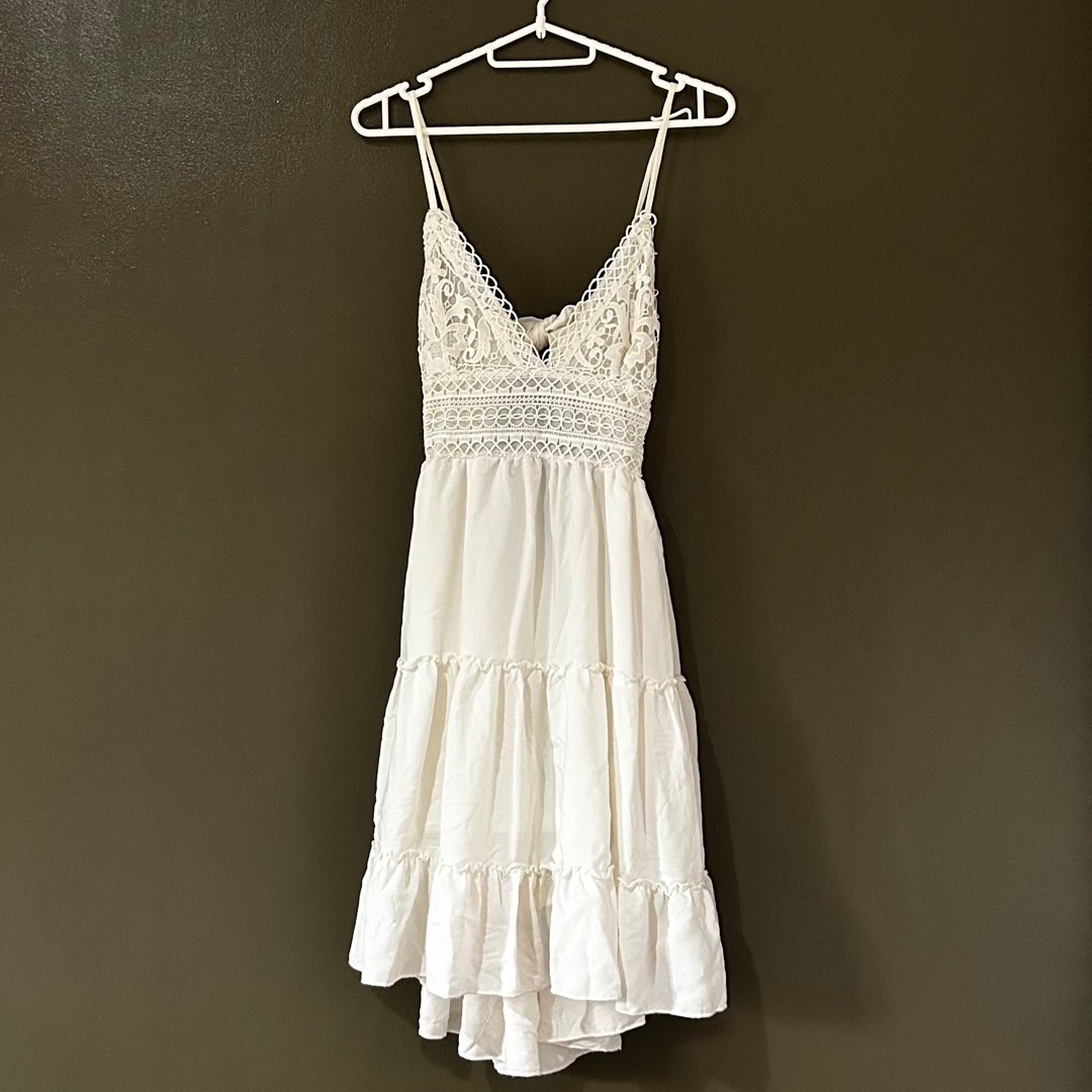 lacy boho coquette beach dress, Women's Fashion, Dresses & Sets ...