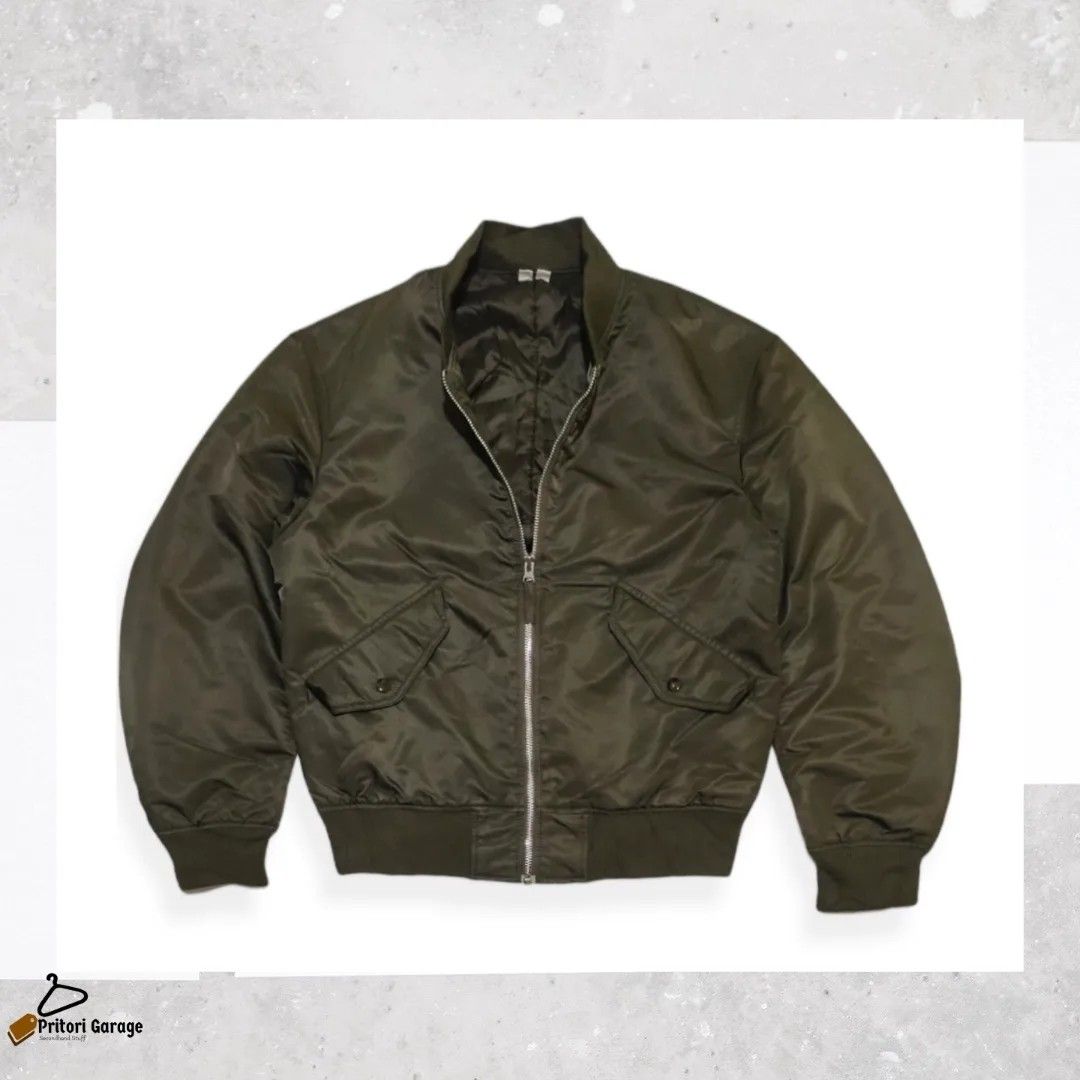 MA-1 Military Bomber Puffer Jacket Uniqlo U Green Army Color "Vintage ...