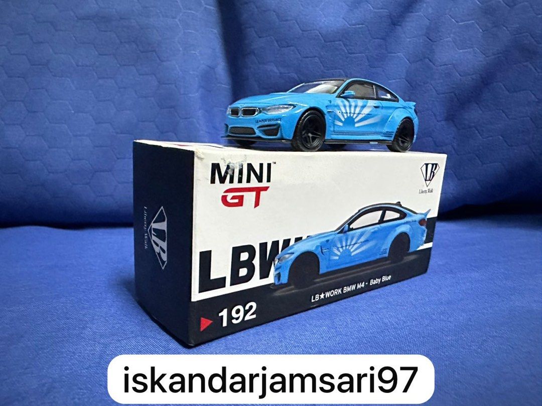 Mini GT LBWK BMW M4 “Baby Blue”, Hobbies & Toys, Toys & Games on Carousell