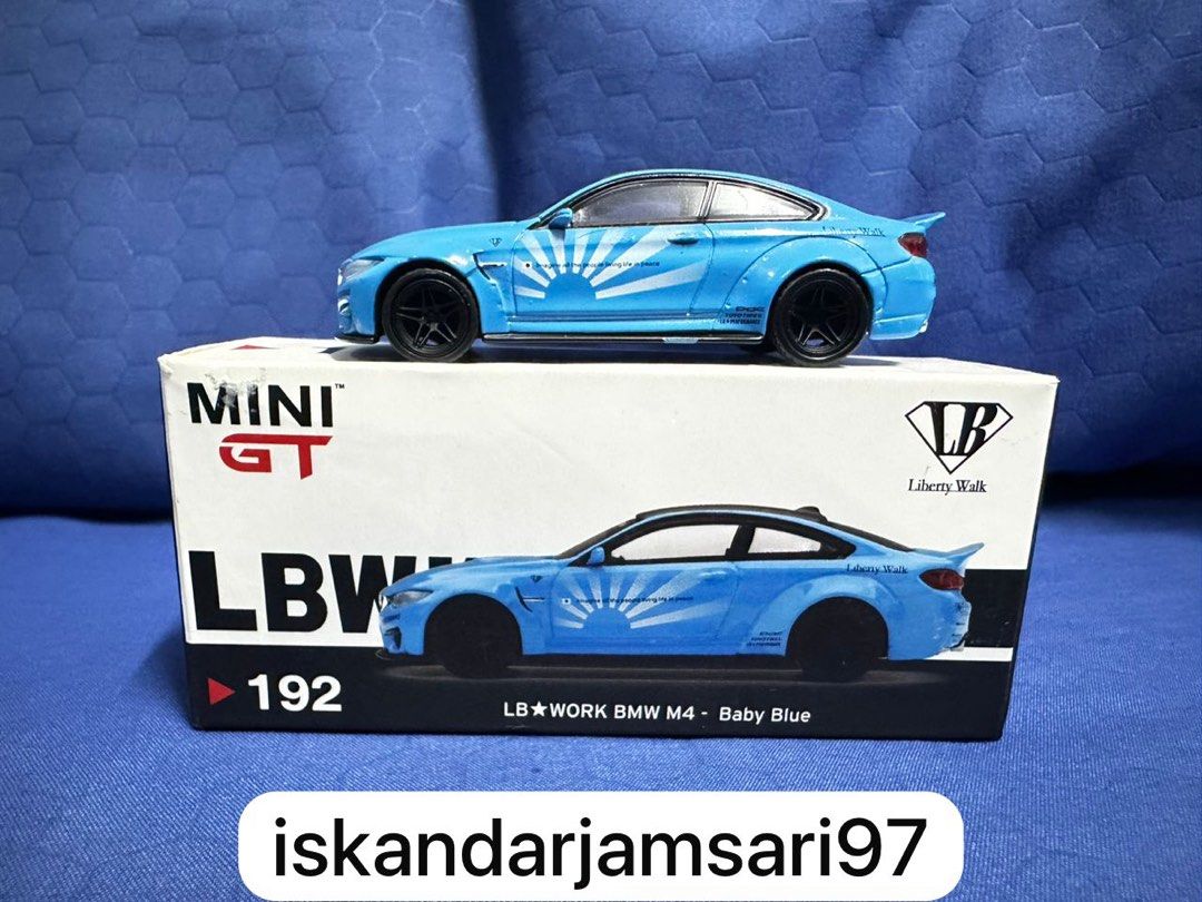 Mini GT LBWK BMW M4 “Baby Blue”, Hobbies & Toys, Toys & Games on Carousell