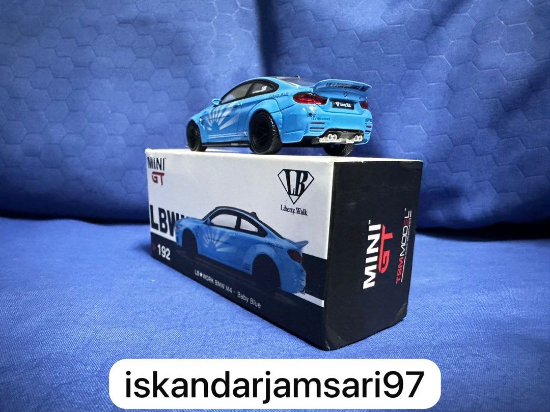 Mini GT LBWK BMW M4 “Baby Blue”, Hobbies & Toys, Toys & Games on Carousell