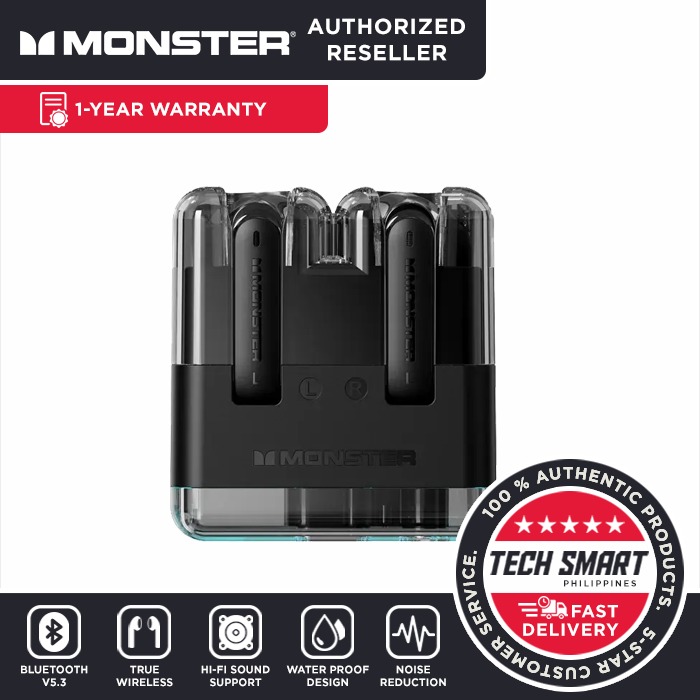 Monster XKT12 Gaming Earphones Bluetooth 5.3 TWS Wireless Headset HIFI ...