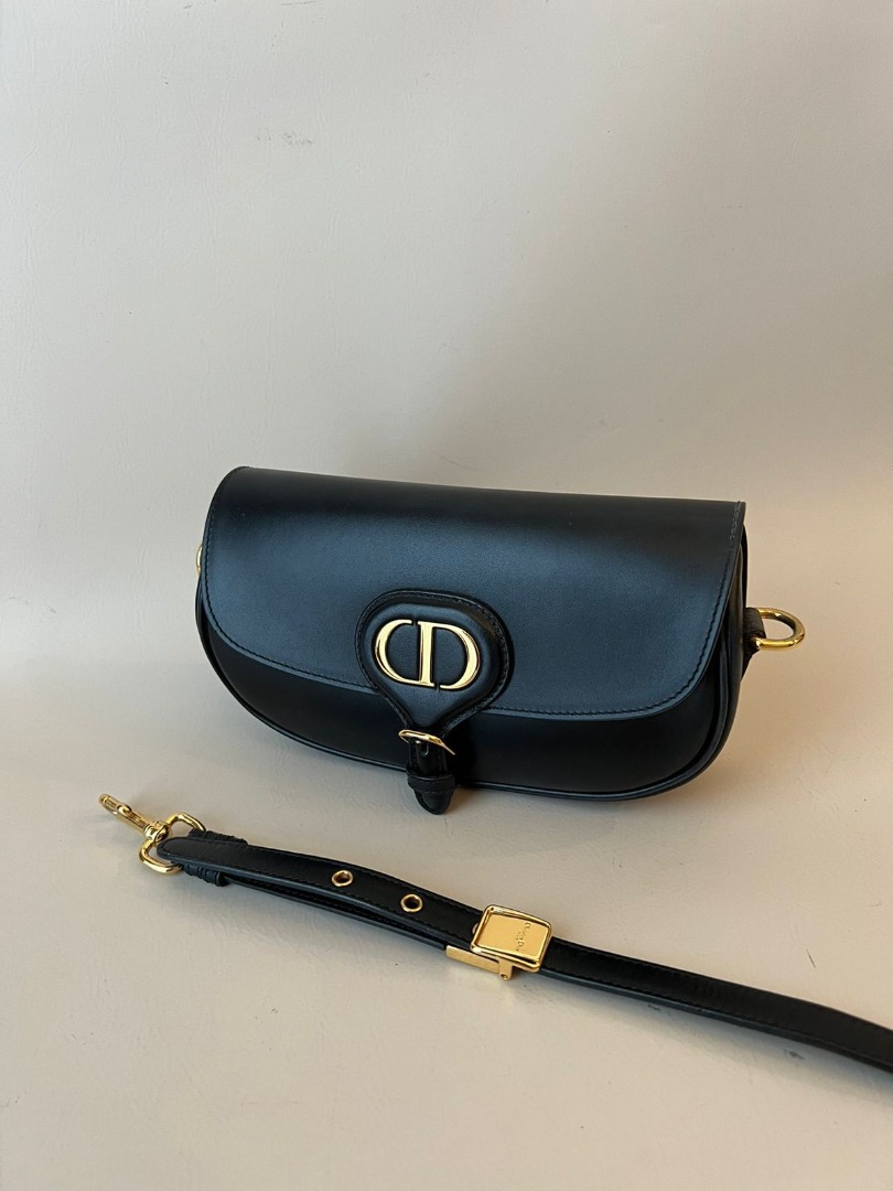 Preloved Dior Bobby Small Black Calfskin GHW with strap, receipt 2022 ...