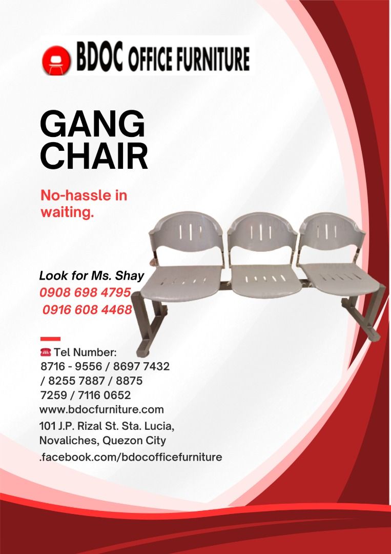 Public Bench / Gang Chair / Office Table / Folding Table / Executive ...