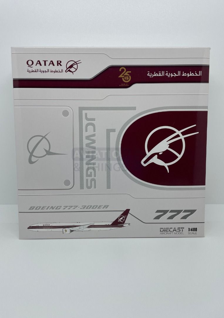Qatar Airways (Retro) Boeing 777-300ER Highly Detailed 1/400 Diecast ...