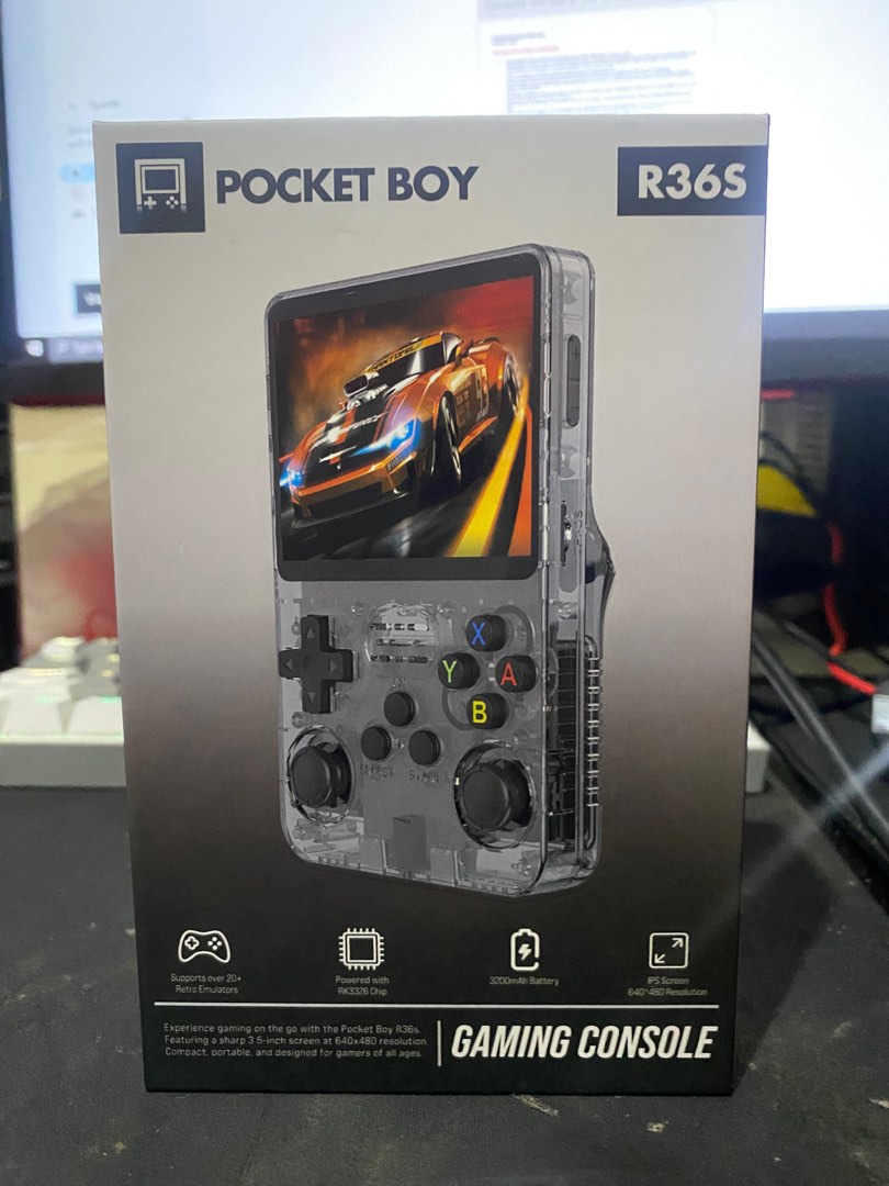 R36S Pocket Boy Brand New 64 GB Handheld Gaming Console, Video Gaming ...