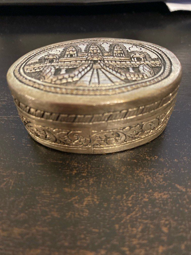 Vintage Angkor Wat Temple Repousse Betel Box, Hobbies & Toys ...