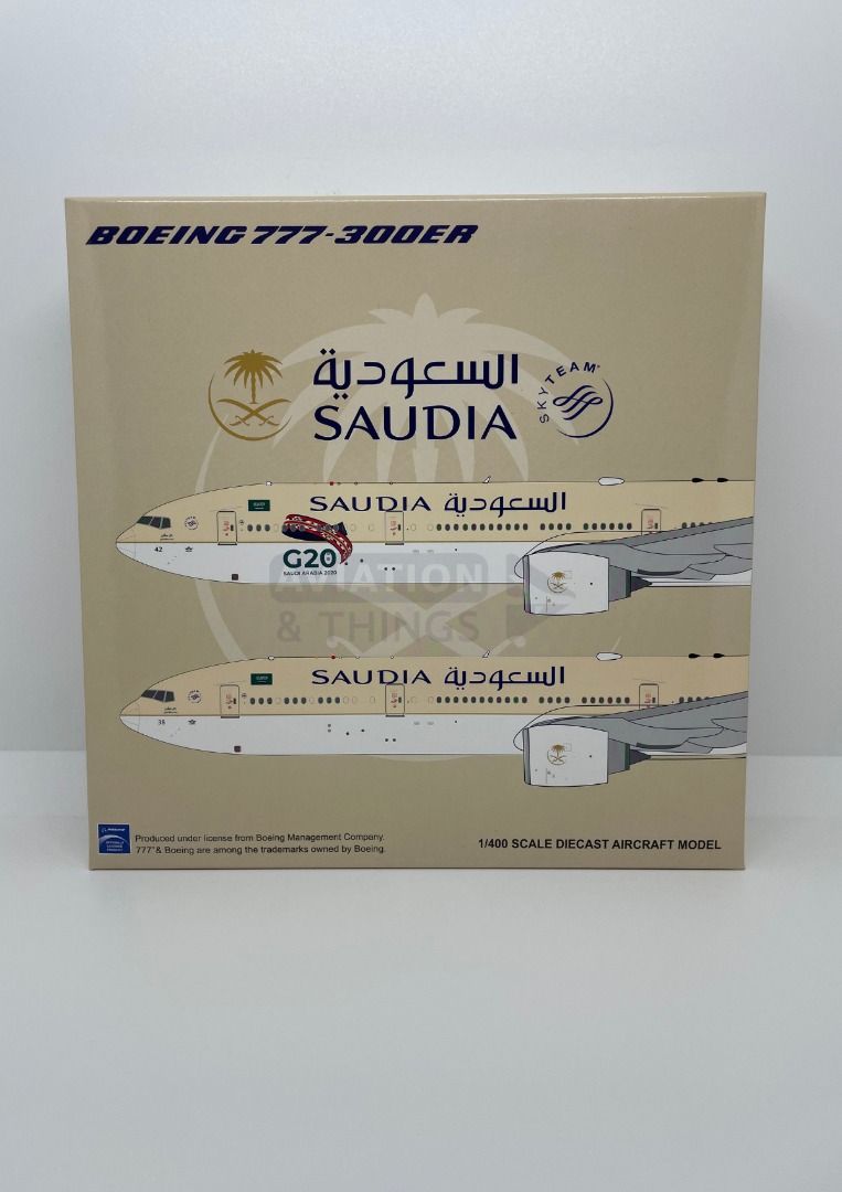 Saudi Arabian Airlines - Saudia Boeing 777-300ER Highly Detailed 1/400 ...