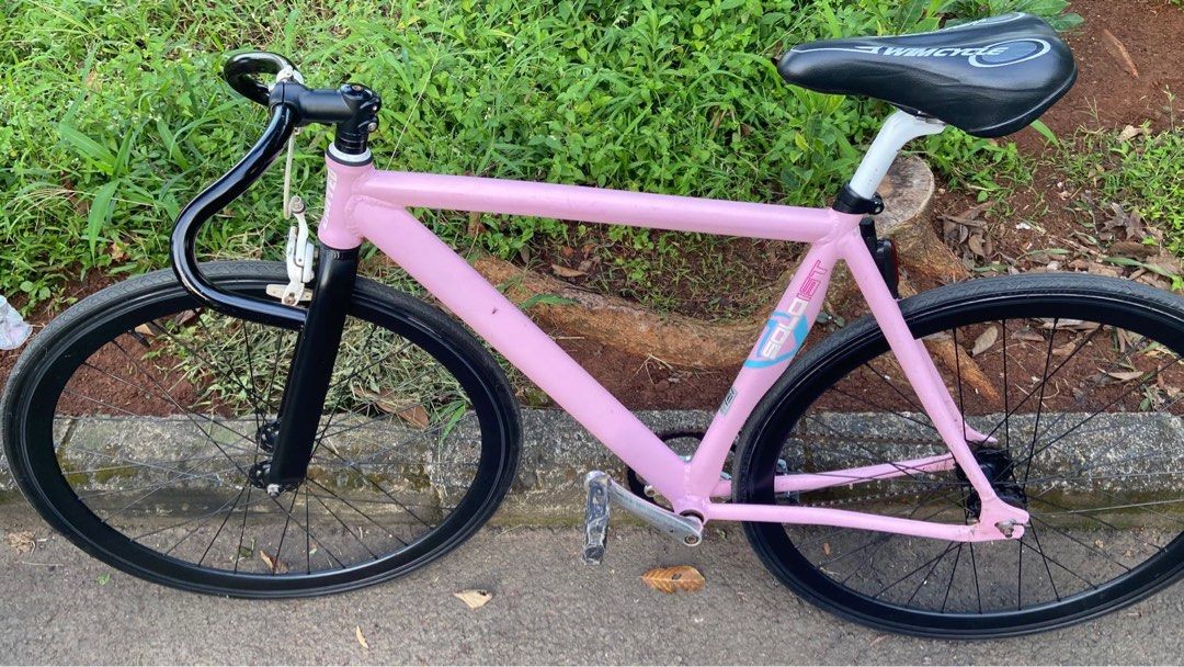 Sepeda Fixie United Soloist 77 Pink Gratis Paddock, Olah Raga, Sepeda ...