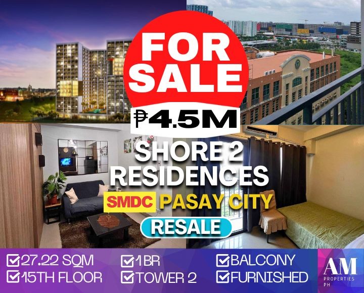 Shore 2 Residences Pasay City 1 bedroom with balcony for Sale, Property ...
