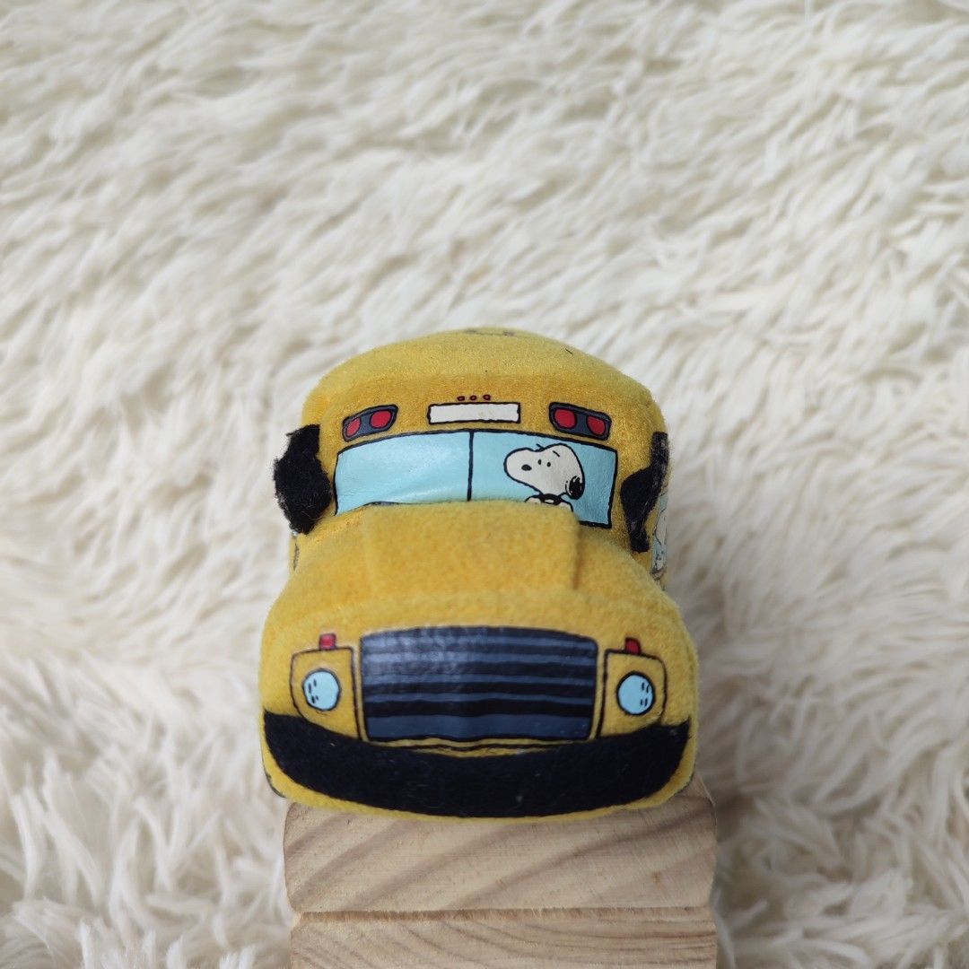 Snoopy School Bus Plush Toy, Moving, Pull string, Hobbies & Toys, Toys ...