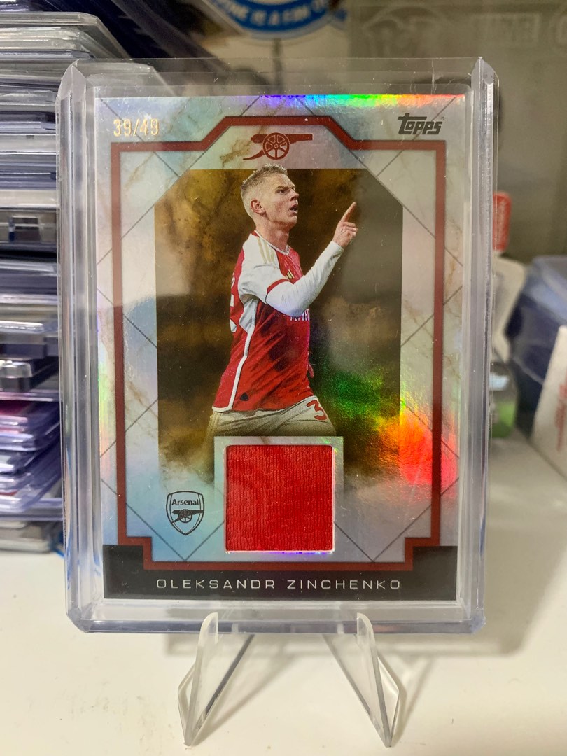 Topps Arsenal Team Set Oleksandr Zinchenko Match-Worn Marble Hall Relic ...