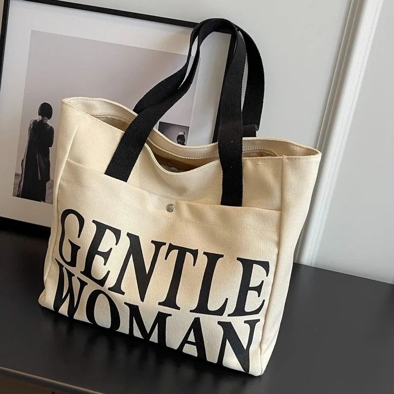 Totebag Gentle Woman, Fesyen Wanita, Tas & Dompet di Carousell
