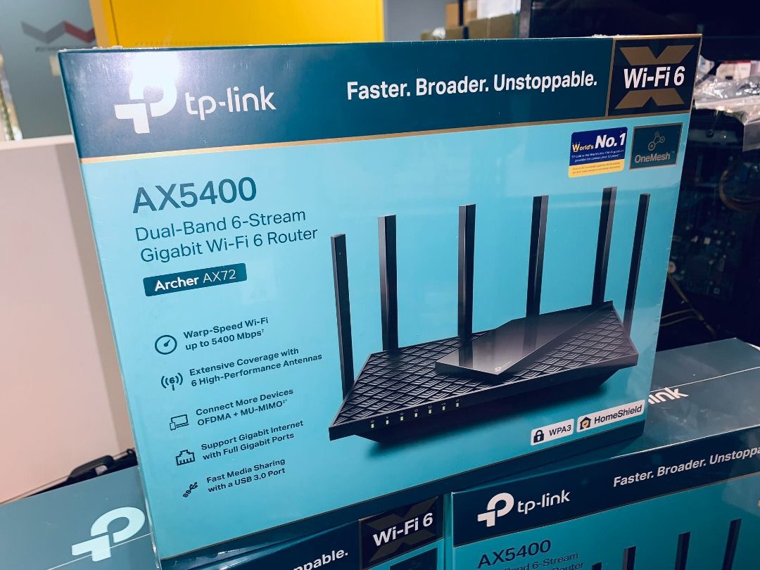 TP-Link Archer AX72 AX5400 Dual-Band 6-Stream Gigabit WiFi 6 Router ...