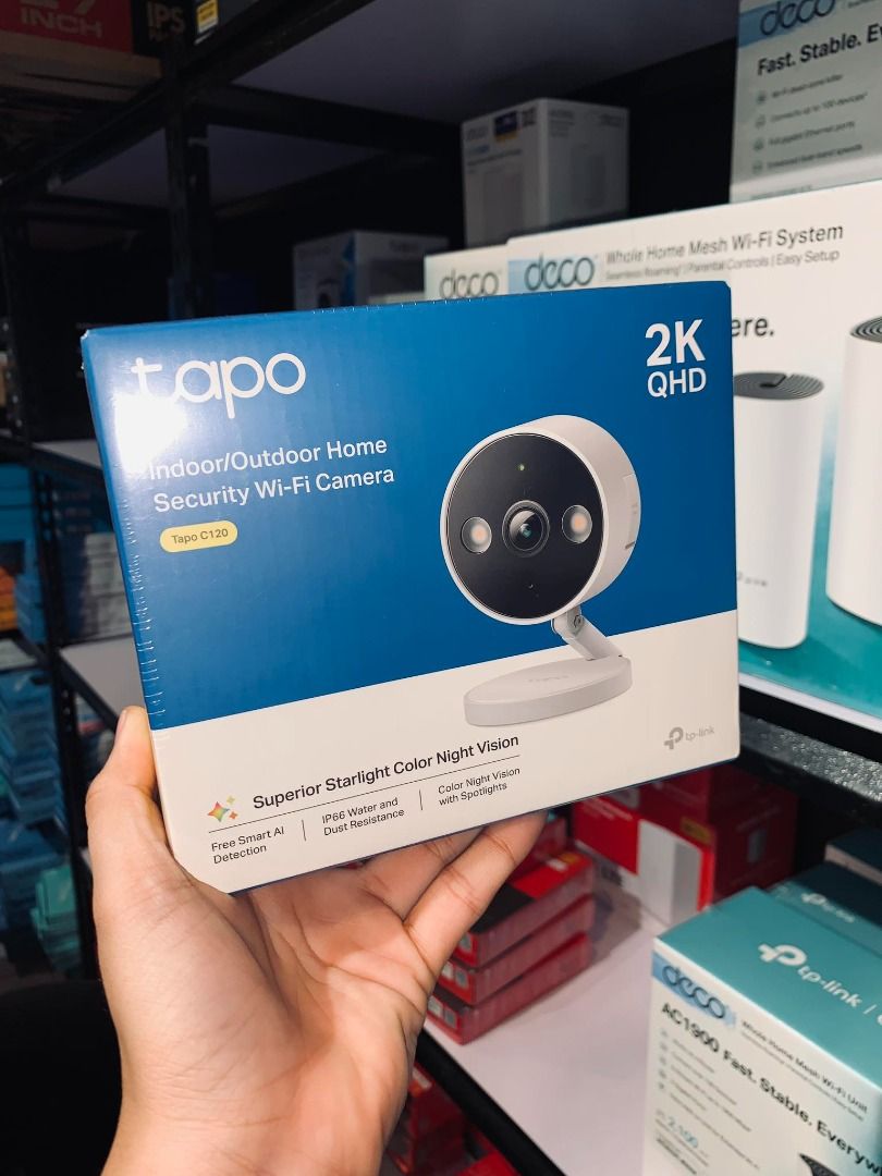 TP-Link Tapo C120 2K QHD 4MP Security WiFi Camera Indoor/Outdoor ...