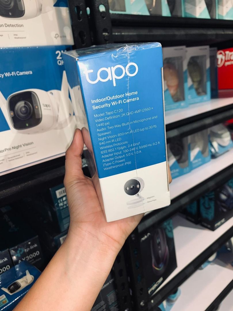 TP-Link Tapo C120 2K QHD 4MP Security WiFi Camera Indoor/Outdoor ...