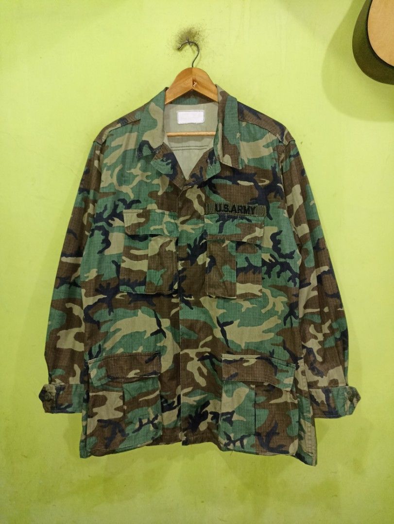 US Army ERDL RDF Camo Coat no US Marine USAF USN, Fesyen Pria, Pakaian ...