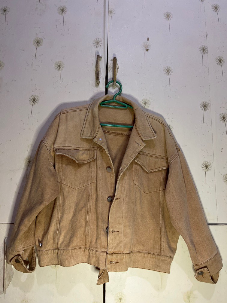 Vintage khaki denim jacket, Women's Fashion, Coats, Jackets and ...